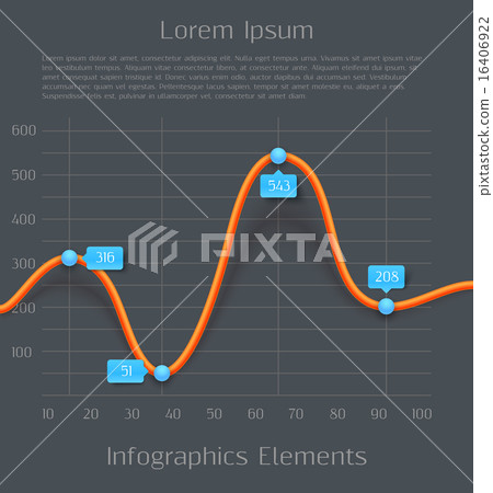 Modern orange 3d business diagram graph... - Stock Illustration ...
