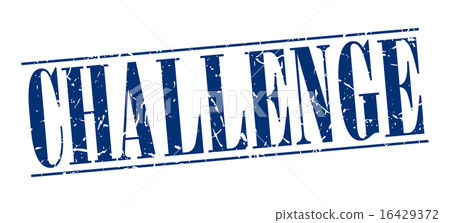 challenge blue grunge vintage stamp - Stock Illustration [16429372] - PIXTA