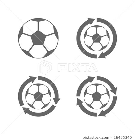 Soccer ball icon with arrows - Stock Illustration [16435340] - PIXTA