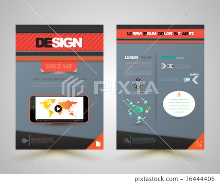 Template cover design front and back - Stock Illustration [16444406 ...