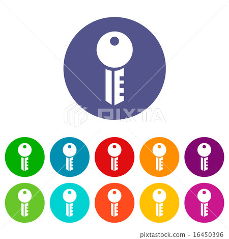 Key flat icon - Stock Illustration [16450396] - PIXTA