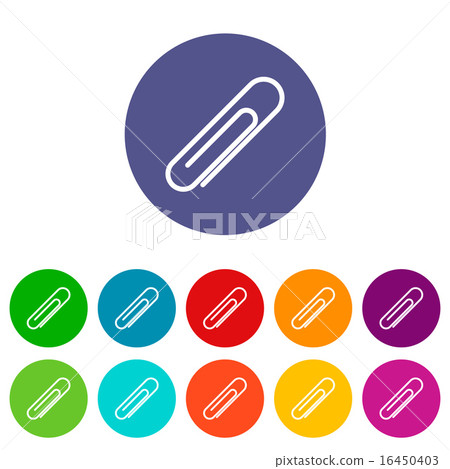 Clip flat icon - Stock Illustration [16450403] - PIXTA