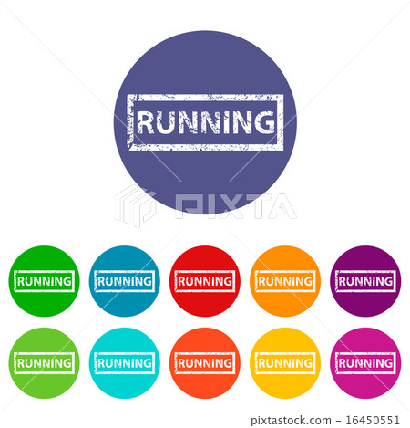 Running flat icon - Stock Illustration [16450551] - PIXTA