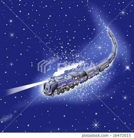 Galactic Railroad Night - Stock Illustration [16472015] - PIXTA