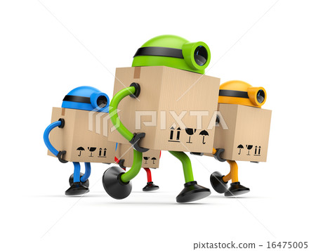 Group of robots postman - Stock Illustration [16475005] - PIXTA