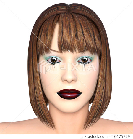 Female face up - Stock Illustration [16475799] - PIXTA