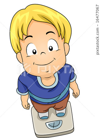 Kid Boy Weighing Scale - Stock Illustration [16477067] - PIXTA