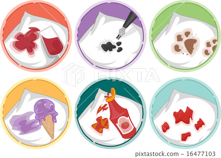 Laundry Stains Icons - Stock Illustration [16477103] - PIXTA