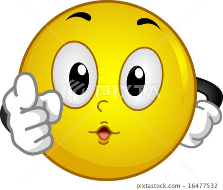 Mascot Smiley Point Finger - Stock Illustration [16477532] - PIXTA