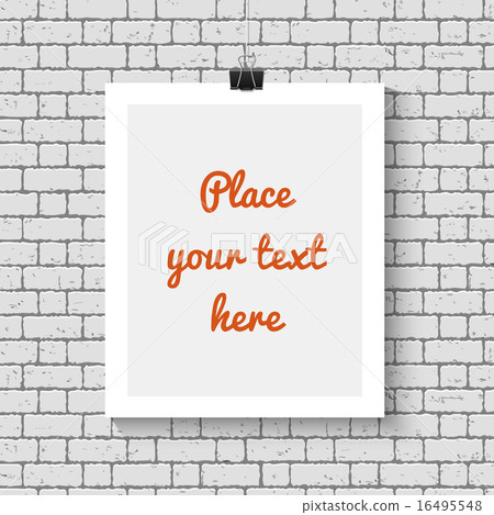 Poster mock up on the brick wall - Stock Illustration [16495548] - PIXTA