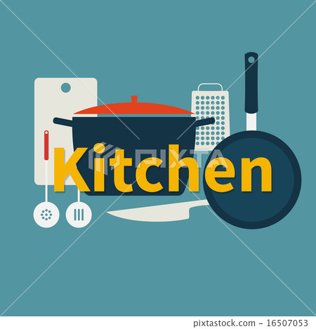 Kitchen utensils. Flat design. - Stock Illustration [16507053] - PIXTA