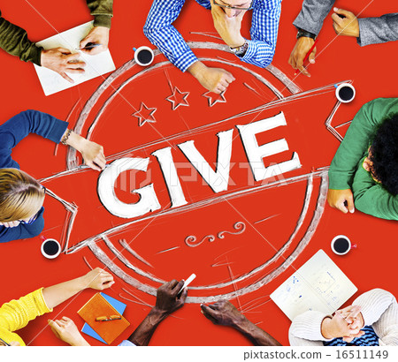 Give Help Donation Support Provide Volunteer... - Stock Photo [16511149 ...