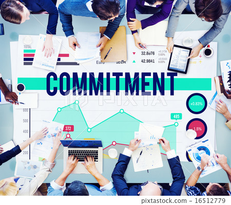 Commitment Conviction Compliance Dedication... - Stock Photo [16512779 ...