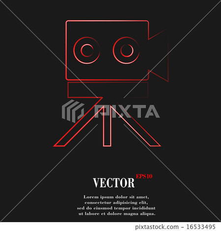 Video camera icon symbol Flat modern web design wi - Stock Illustration ...