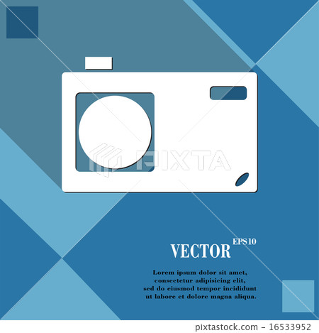 Photo camera icon symbol Flat modern web design wi - Stock Illustration ...