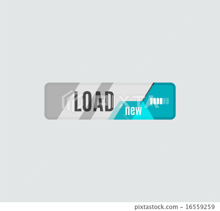 Load button, futuristic hi-tech UI design - Stock Illustration ...