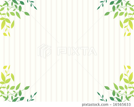 Leaf frame stripe background - Stock Illustration [16565633] - PIXTA