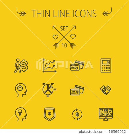Business thin line icon set - Stock Illustration [16569912] - PIXTA