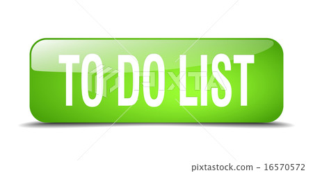 to do list green square 3d isolated web button - Stock Illustration ...