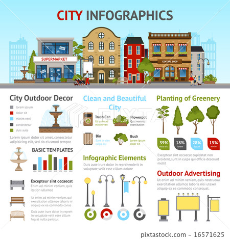 City Infographics Set - Stock Illustration [16571625] - PIXTA