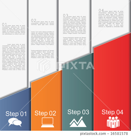Infographic report template with text and icons. - Stock Illustration ...