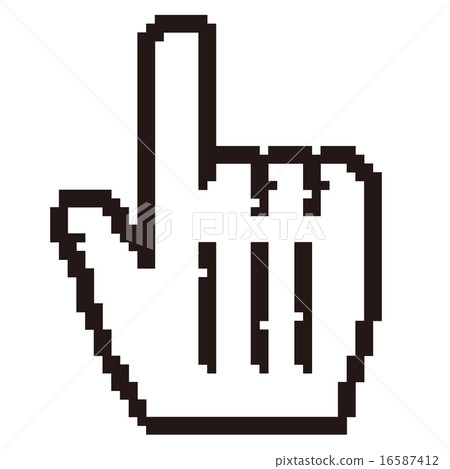 Index finger mark, dot picture - Stock Illustration [16587412] - PIXTA