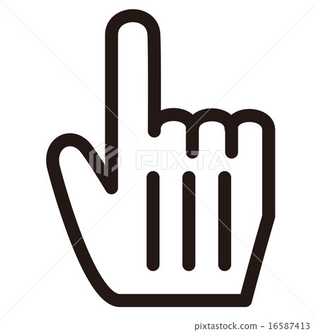 Index finger mark - Stock Illustration [16587413] - PIXTA