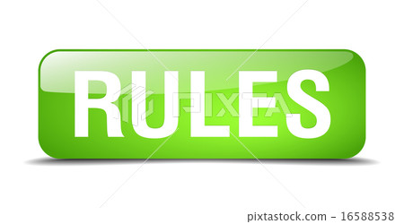 rules green square 3d isolated web button - Stock Illustration ...