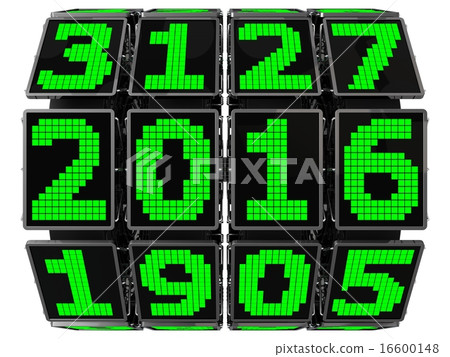 3d year counter mechanism with LCD screens - Stock Illustration ...
