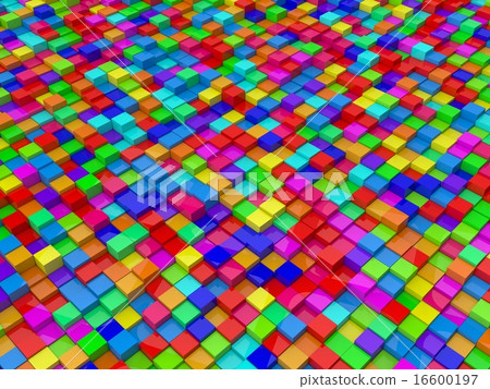random colored cubes - Stock Illustration [16600197] - PIXTA