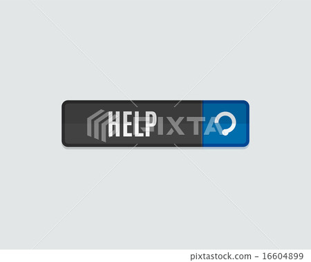 Help web button, modern flat design - Stock Illustration [16604899] - PIXTA