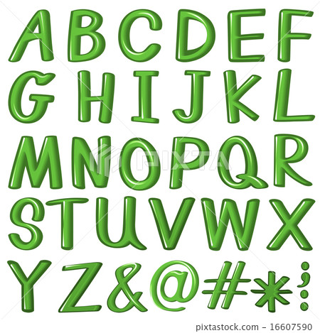 Green alphabet - Stock Illustration [16607590] - PIXTA