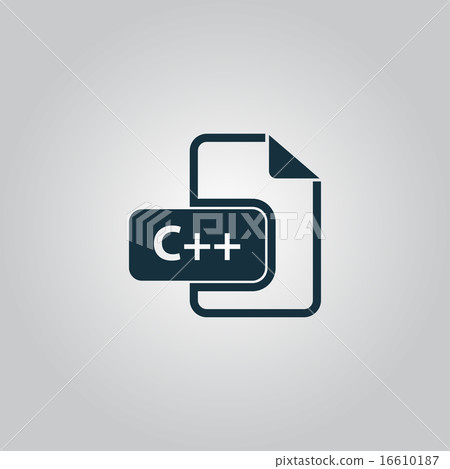 C development file format flat icon - Stock Illustration [16610187] - PIXTA