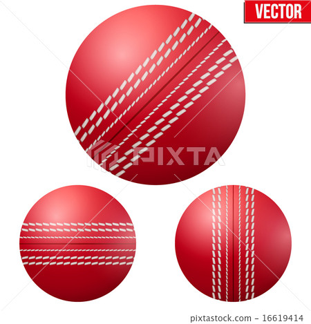 Traditional shiny red cricket ball - Stock Illustration [16619414] - PIXTA