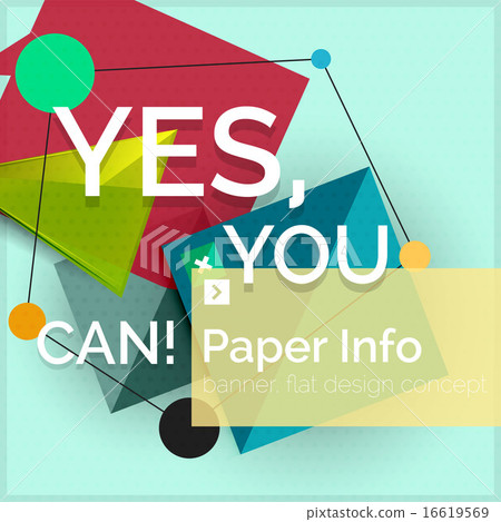 Flat design square banner with slogan - Stock Illustration [16619569 ...