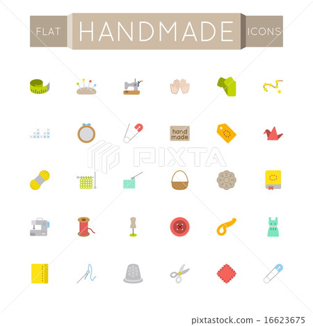 Vector Flat Handmade Icons - Stock Illustration [16623675] - PIXTA