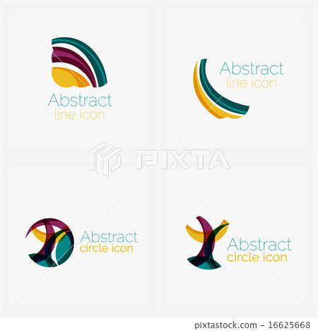 Abstract symmetric geometric shapes, business icon - Stock Illustration ...