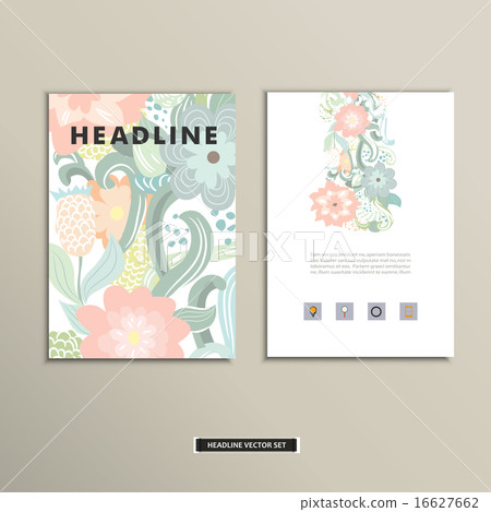 Book cover with flowers. Vector vintage design - Stock Illustration ...