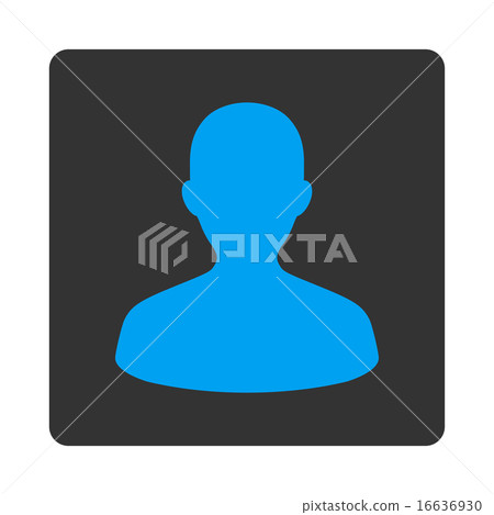 User flat blue and gray colors rounded button - Stock Illustration ...