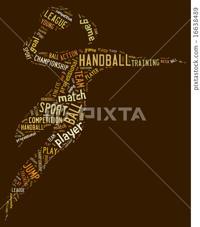 Handball pictogram on brown background - Stock Illustration [16638489 ...
