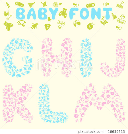 Baby font design - Stock Illustration [16639513] - PIXTA