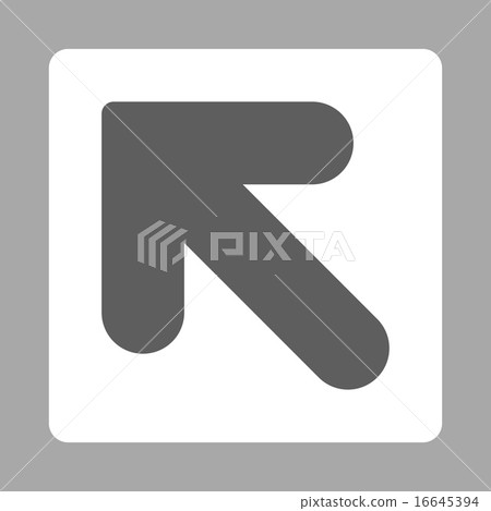 Arrow Up Left flat dark gray and white colors... - Stock Illustration ...