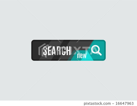 Search button, futuristic hi-tech UI design. - Stock Illustration ...