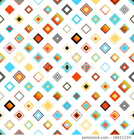 Bright Colorful Seamless Geometric Pattern With... - Stock Illustration ...