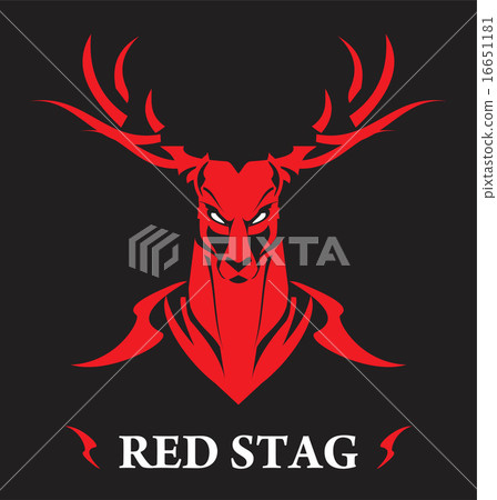 Bold red Deer, red stag - Stock Illustration [16651181] - PIXTA