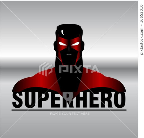 Superhero head with the red metallic mask - Stock Illustration ...