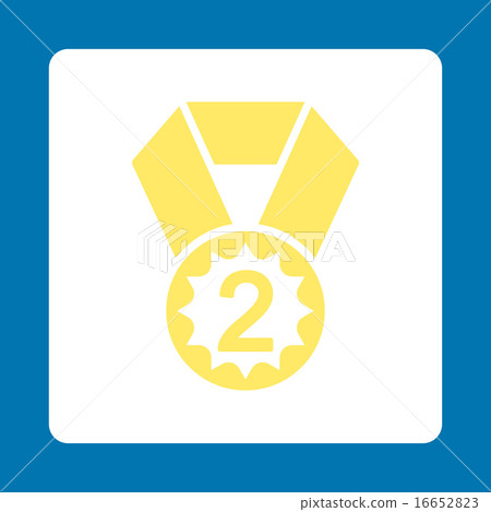 Second place icon from Award Buttons OverColor Set - Stock Illustration ...