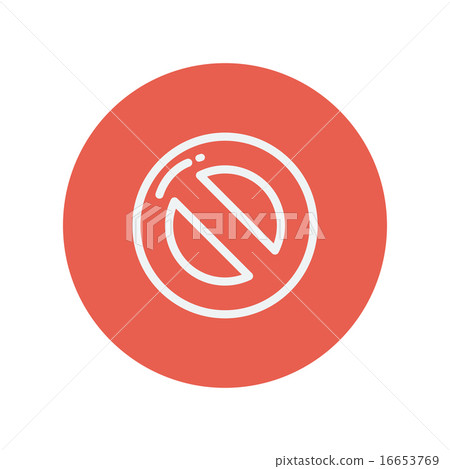 Stop thin line icon - Stock Illustration [16653769] - PIXTA