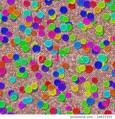 Sewing buttons with seamless generated texture - Stock Illustration ...