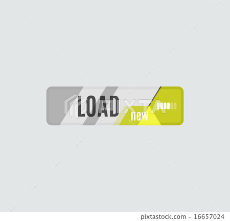 Load button, futuristic hi-tech UI design - Stock Illustration ...